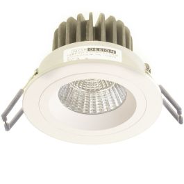 Nebraska HL rund downlight, 45°, 9W LED, eks driver, Hvit ramme/Hvit ...